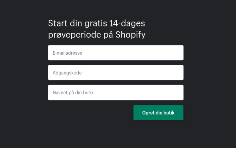 Shopify Webshop => Kom nemt i gang med din webshop 2021
